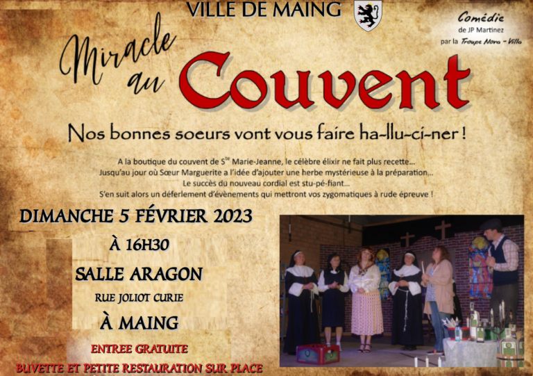Théâtre - Miracle au couvent - VILLE DE MAING